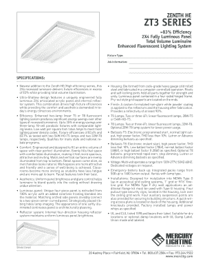 Fillable Online ZT3 SERIES - mercltgcatalogscom Fax Email Print - pdfFiller