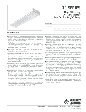 Fillable Online 1X4 Lens Troffer Fax Email Print - pdfFiller