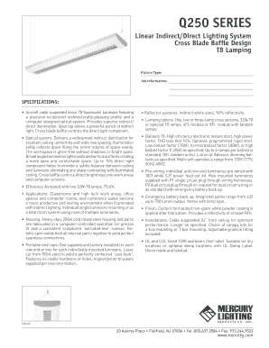 Fillable Online Q250 SERIES Linear Indirect/Direct Lighting System ...