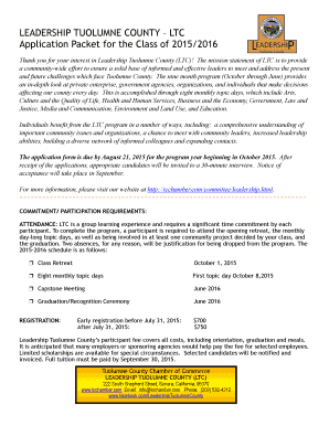 Fillable Online LTC Application Packet 2015 Fax Email Print - pdfFiller