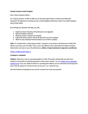 Fillable Online Sample Customer Email Template: Fax Email Print - pdfFiller