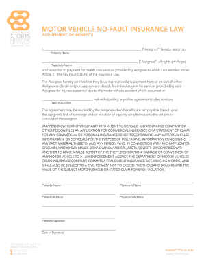 Fillable Online Bmotor vehicle nob-bfaultb insurance law - PLAY ON Fax ...