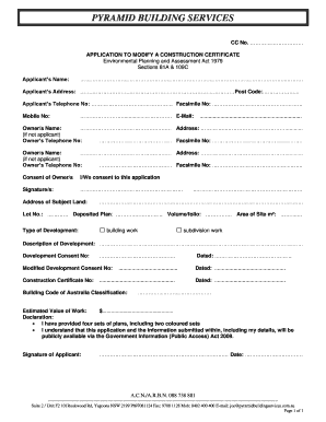 Fillable Online Section 96 Modification Form bpdfb - Pyramid Building ...