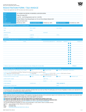 Fillable Online AUSTRALIAN AND NEW ZEALAND REGISTRATION FORM TAX ...