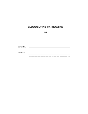 Fillable Online BLOODBORNE PATHOGENS - SafetyNetwork Fax Email Print ...