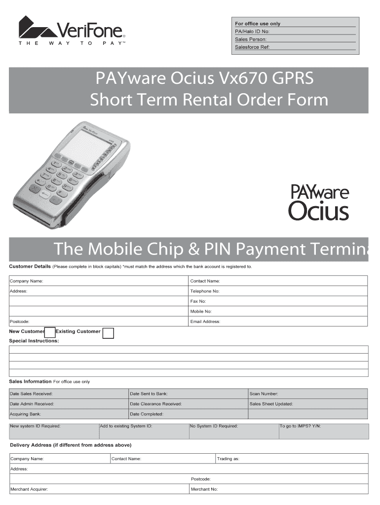 Payware Ocius - Fill Online, Printable, Fillable, Blank | pdfFiller