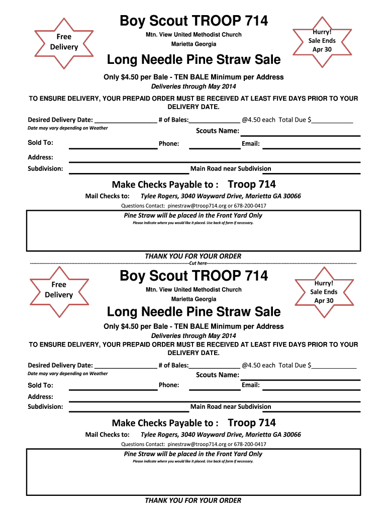 Fillable Online troop714 Handout form - Troop 714 - troop714 Fax Email ...