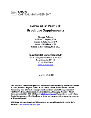 Fillable Online Form ADV Part 2B: Brochure Supplements Richard A Fax ...