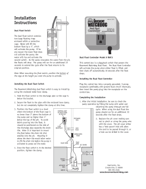 Fillable Online Installation Instructions - Basement Watchdog Fax Email ...
