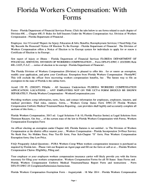 Fillable Online tihutre Florida Workers Compensation: With Forms Forms ...