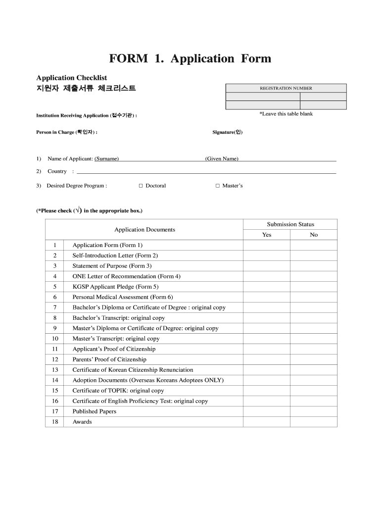Fillable Online FORM 1 bApplicationb Form - Ansa Fax Email Print ...