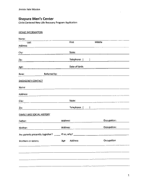 Fillable Online SMC Client Application - JIMMIE HALE MISSION Fax Email ...