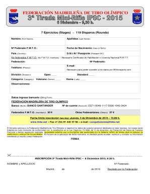Fillable Online fmto 7 Ejercicios (Stages) 119 Disparos (Rounds) - fmto ...