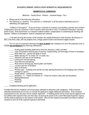 Fillable Online lmiagency BUILDING PERMIT APPLICATION SUBMITTAL ...