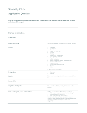 Fillable Online img startupchile Sample Application Form Round 10 ...
