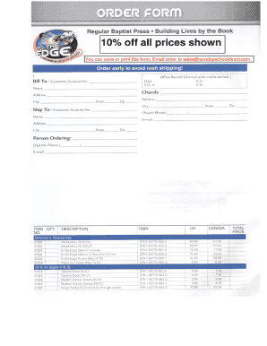 Fillable Online 10 off all prices shown You can save or print this form ...