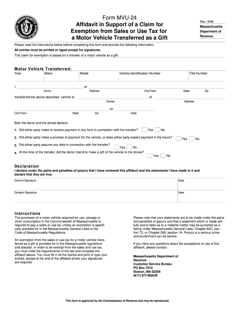 Fillable Online BFormb MVU-24 - Laurmark Insurance Fax Email Print ...