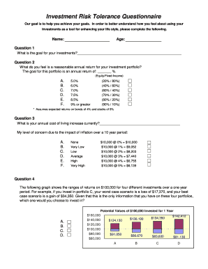 Fillable Online Investment Risk Tolerance Questionnaire Fax Email Print ...