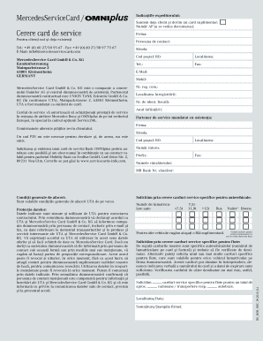 Fillable Online Cerere card de service Fax Email Print - pdfFiller