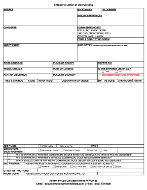 Fillable Online Ocean Freight BL bInstructionsb Fax Email Print - pdfFiller