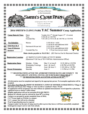 Yac Camp Monroe Ny - Fill Online, Printable, Fillable, Blank | pdfFiller