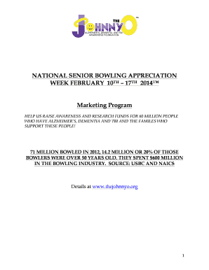 Fillable Online thejohnnyo NATIONAL SENIOR BOWLING APPRECIATION ...