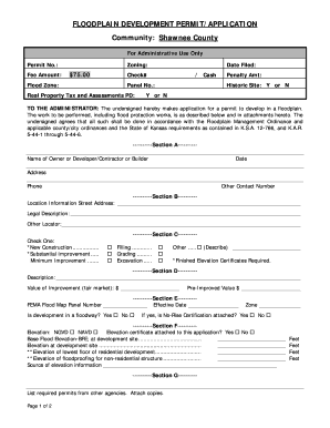 Fillable Online KS Floodplain Development Permit-Newdoc Fax Email Print ...