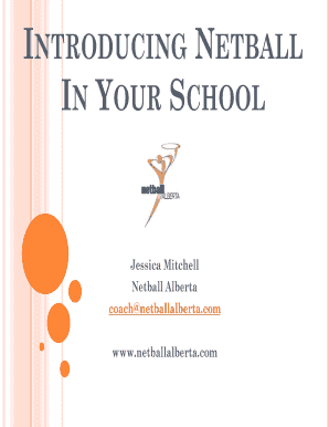 Fillable Online INTRODUCING NETBALL Fax Email Print - pdfFiller
