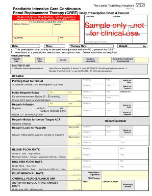Fillable Online Paediatric Intensive Care Continuous Fax Email Print ...