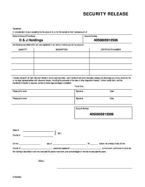 Fillable Online Smith Barney SECURITY RELEASE - smkinfocom Fax Email ...