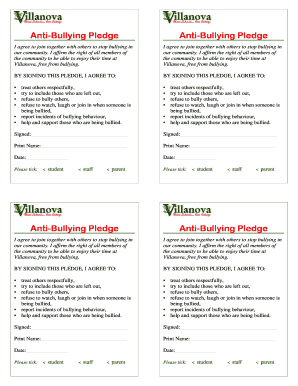 Fillable Online rpforschools Anti-Bullying Pledge Anti-Bullying Pledge ...