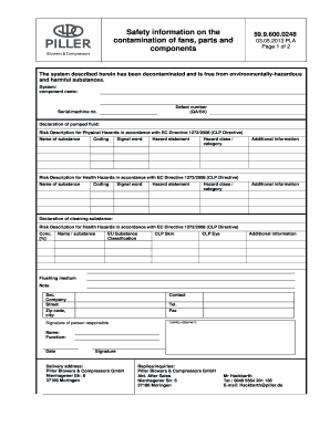 Fillable Online piller Safety information on the 5996000248 ...