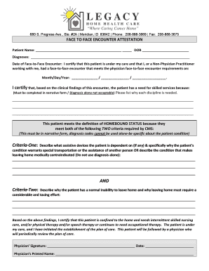 Fillable Online Download Face-to-Face Encounter Attestation Form Fax ...