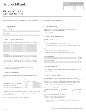 Invulbaar Online triodos Via dit formulier kunt u wijzigingen van ...