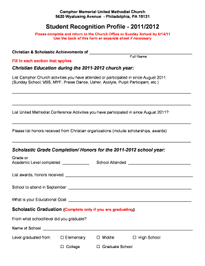 High School Student Information Sheet Pdf - Fill Online, Printable ...