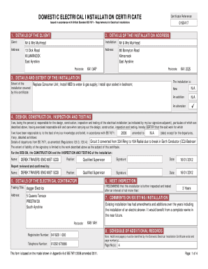 Fillable Online dagger1 dyndns DOMESTIC ELECTRICAL INSTALLATION ...