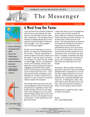 Fillable Online commack-umc Prayer & Birthdays Fax Email Print - pdfFiller