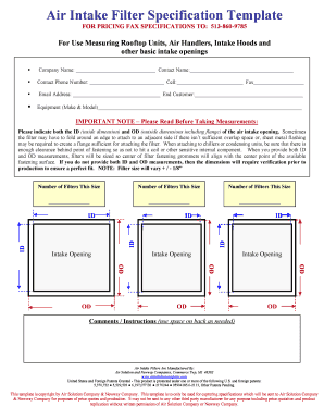 Fillable Online 1 - General Spec Template - 3 Rectanglular Sides.doc ...