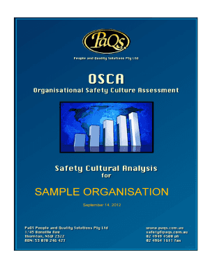 Fillable Online SAMPLE ORGANISATION - PaQS Fax Email Print - pdfFiller