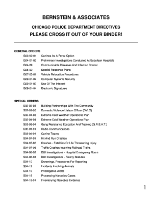 Fillable Online chicago police directives Fax Email Print - pdfFiller