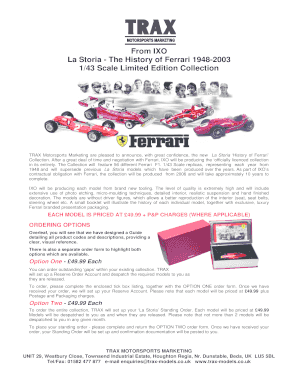 Fillable Online trax-models co From IXO Fax Email Print - pdfFiller