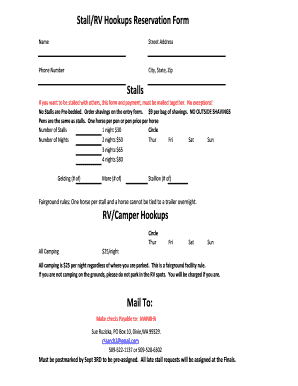 Fillable Online Stalls - nwnbhacom Fax Email Print - pdfFiller