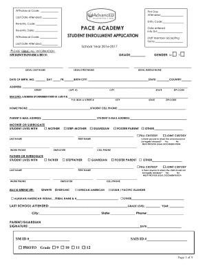 Fillable Online PACE Academy Transportation Fax Email Print - pdfFiller