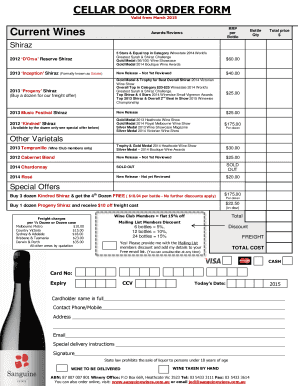 Fillable Online Current Wines Fax Email Print - pdfFiller