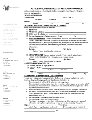 Fillable Online Medical records cannot be released until this form is completed and signed by ...
