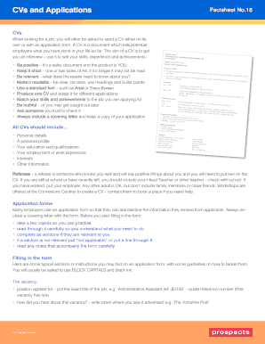 Fillable Online virtualconnexionsbradford co CVs and Applications ...