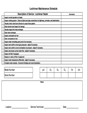Fillable Online Maintenance Schedule Modified - CEM Sales and Service ...