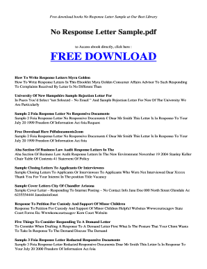 Fillable Online alltoyou esy NO RESPONSE LETTER SAMPLEPDF Free Download ...