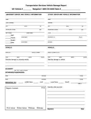 Fillable Online tps ucsb Transportation Services Vehicle Damage Report ...