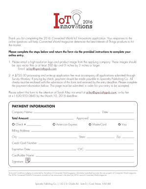 Fillable Online Thank you for completing the 2016 Connected World IoT ...